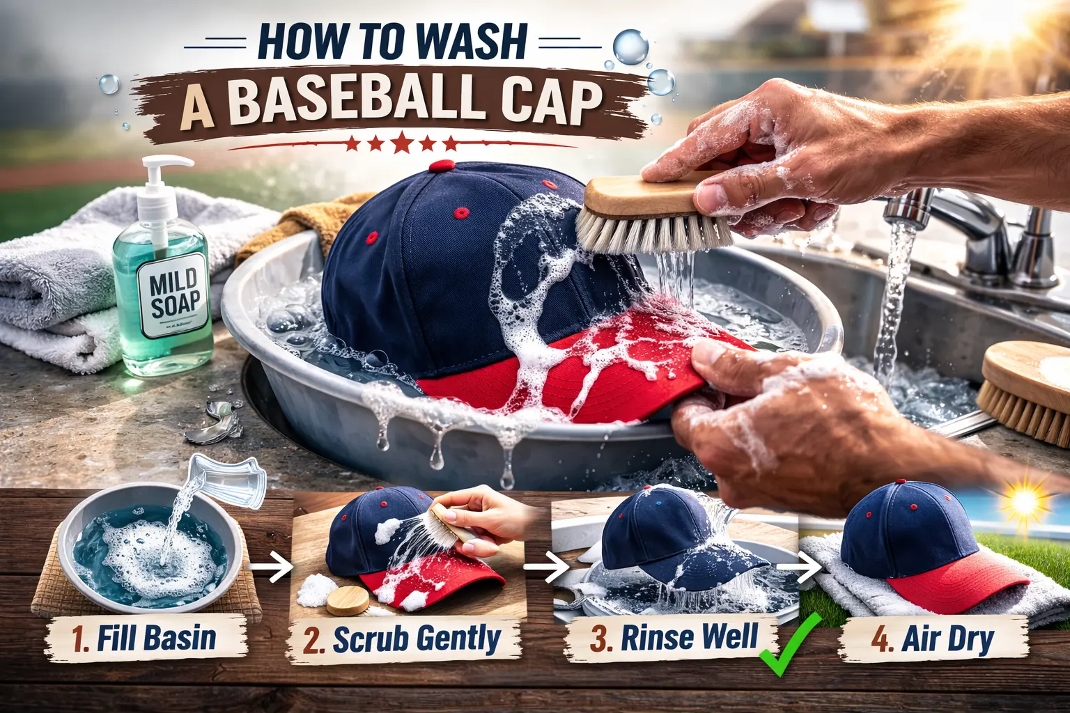 How to Wash a Baseball Cap? Easy Job